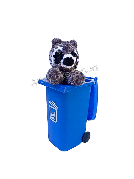 "Trash Panda" (Raccoon in a Trash Can) - Crocheted Plushie Toy - Amigu ...